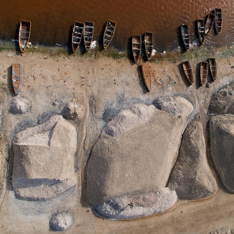 Photo of the Moment: The Salt Boats at Pink Lake, Senegal — Vagabondish